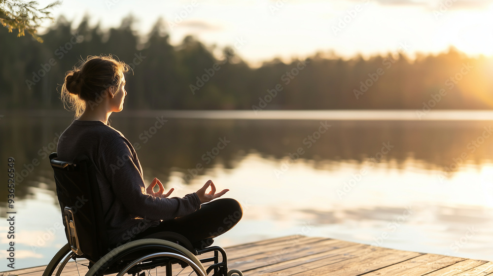 An empowering portrait of a disabled woman in a wheelchair, joyfully ...
