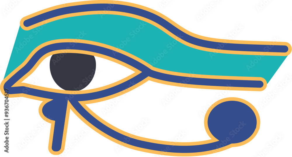 Eye of Horus or Wadjet, ancient Egyptian hieroglyphic sign or logograph ...