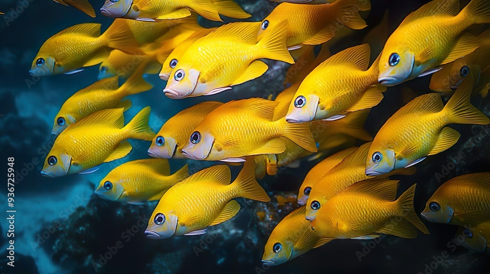 School of fish farming vibrant patterns underwater perfect for stunning ...