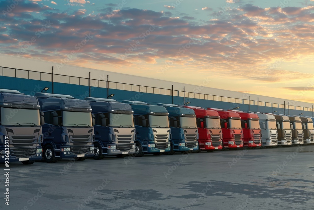 Box-filled truck with transparent background. Beautiful simple AI ...