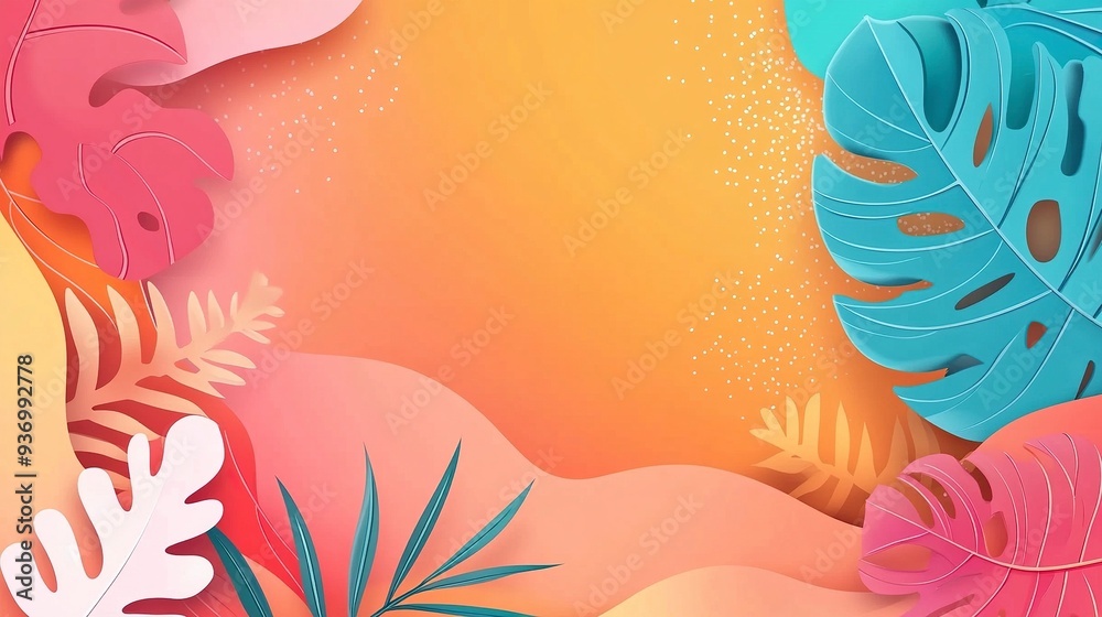 Colorful Summer background layout banners design. Horizontal poster ...