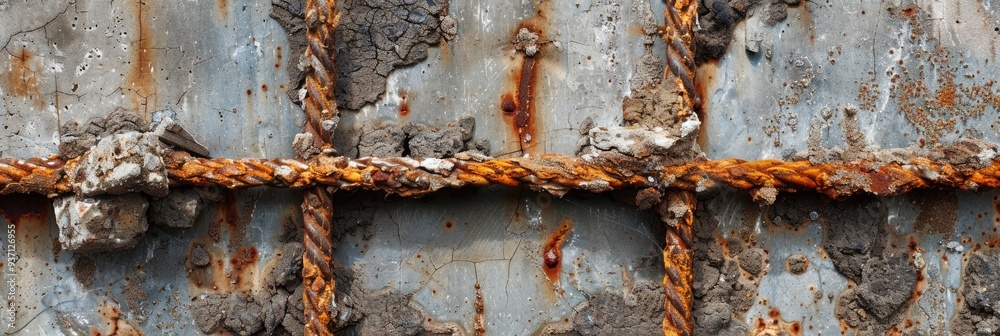 Deteriorated Reinforced Concrete Framework with Corroded Metal ...
