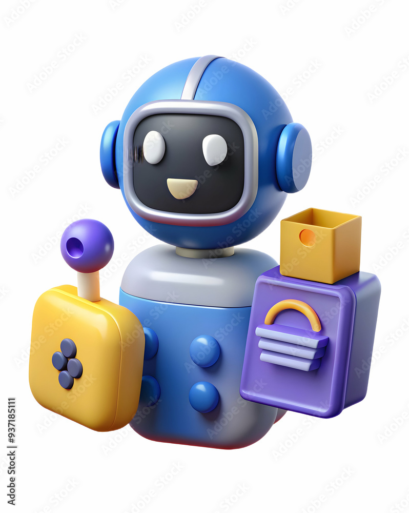 3D Icon as AI chatbot and e commerce concept as An AI chatbot icon ...