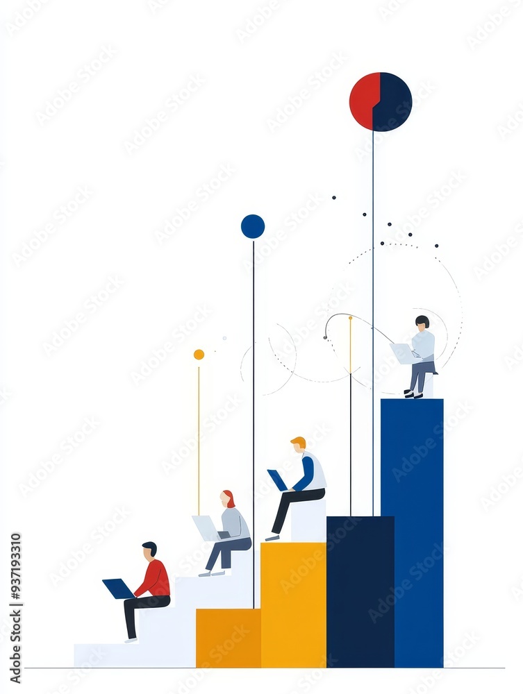 Teamwork Collaboration Leading to Success & Growth - A team working ...