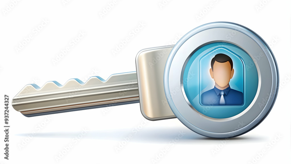 Photo Realistic as Fake profile and security key concept as A fake ...