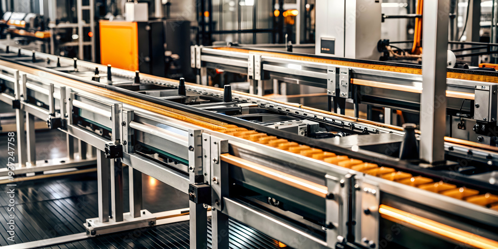 Photo Realistic as Safety barrier and assembly line concept as A safety ...