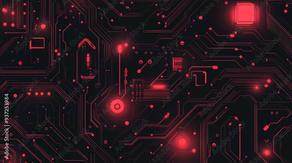 circuit design with mcu microcontroller pattern for wallpaper ...