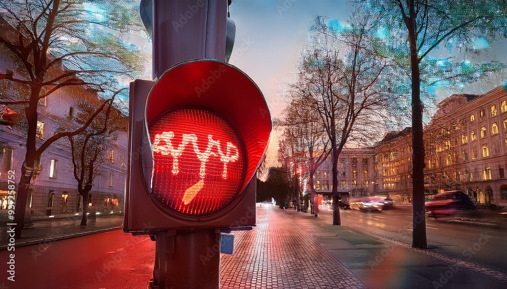 lantern in the park, church of st john the baptist, red traffic light ...