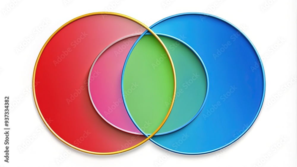 Two overlapping circles forming a Venn diagram, representing ...