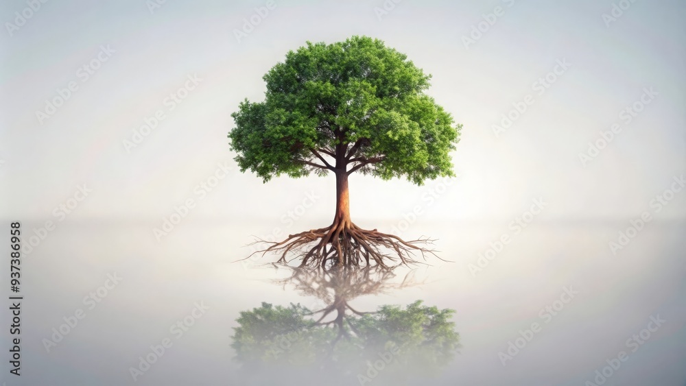"Personal Growth Tree Background" - A tree growing strong with deep ...
