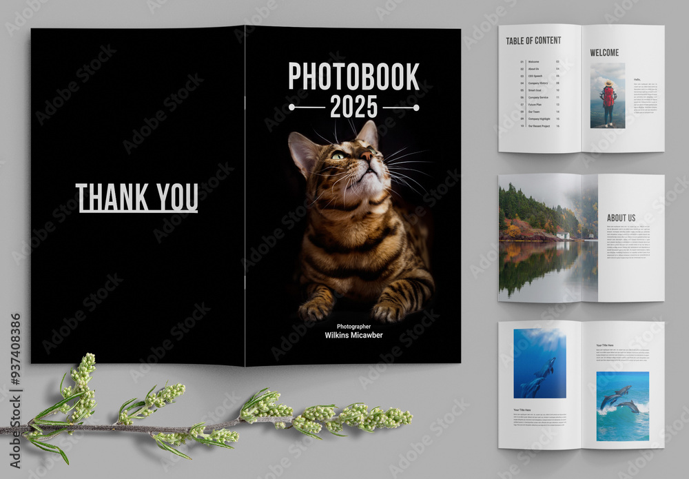 Photo Book Magazine Layout Stock Template | Adobe Stock