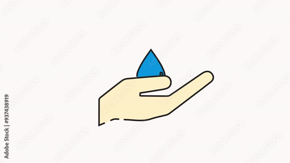 Animated Hand Washing Badge or Icon. Suitable for website design, logo ...