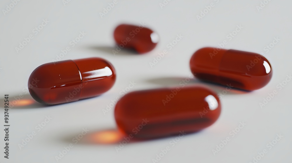 Iron supplement capsule for iron deficiency and anemia. Ferrous and ...