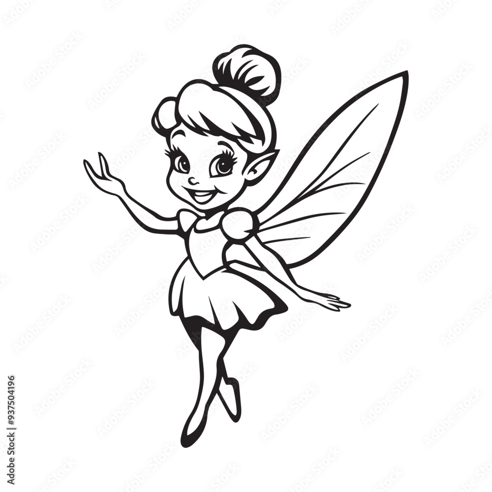 Poster Tinker Bell Outline Design Tinkerbell Clipart Tinker Bell With