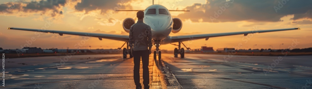 Outside the aircraft, pilots perform a thorough pre-flight check as ...