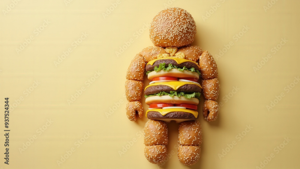 Creative Visual Representation of Unhealthy Eating: Obese Human Figures ...