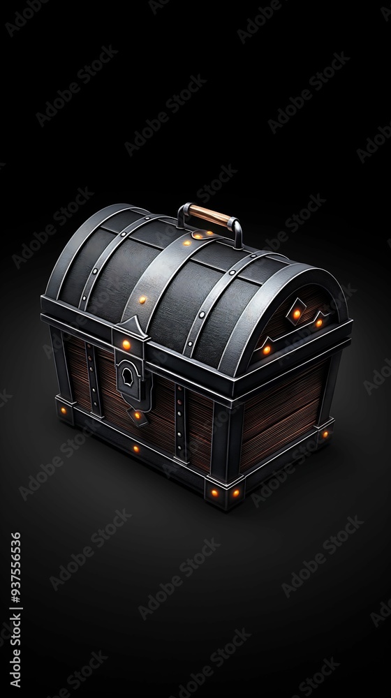 Aerial view of a treasure chest representing relevance importance and ...