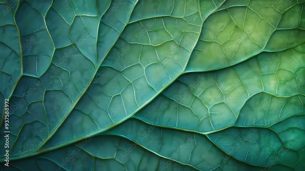 Leaf texture pattern, showcasing the intricate veins and cells of a ...