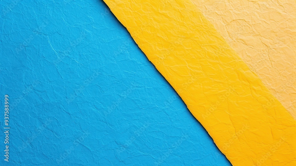 Abstract Blue and Yellow Diagonal Stripes: A modern, minimalist ...