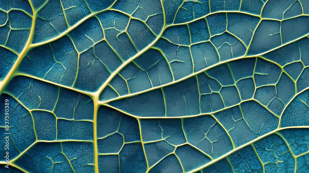 Leaf texture pattern, showcasing the intricate veins and cells of a ...