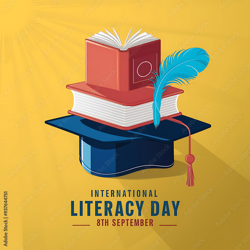 Literacy day background, banner, post, conceptual design. 8th September ...