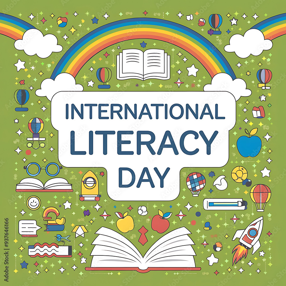 Literacy day background, banner, post, conceptual design. 8th September ...