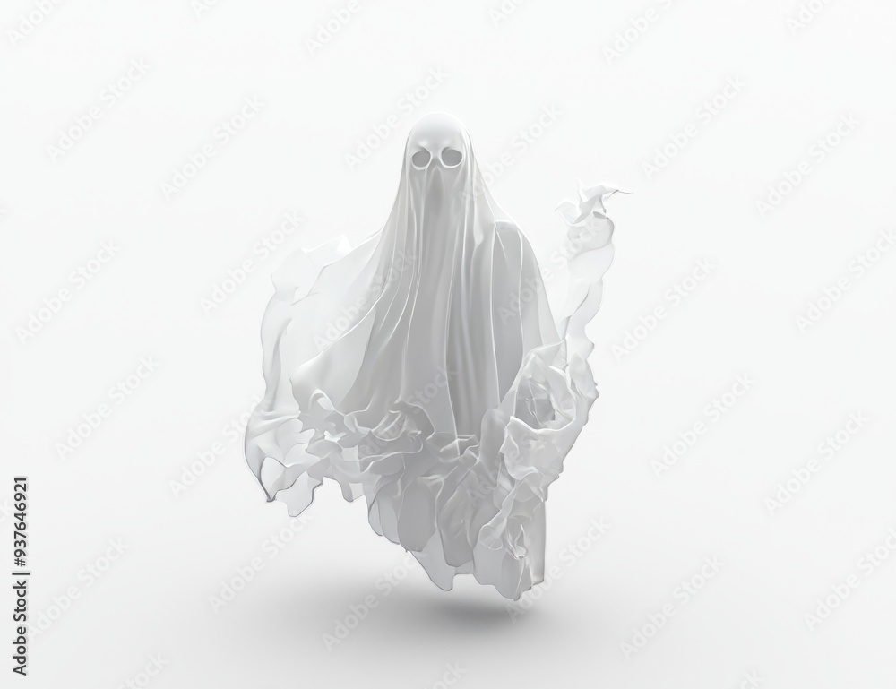 Transparent ghost on transparent background. Spirit figure in PNG ...