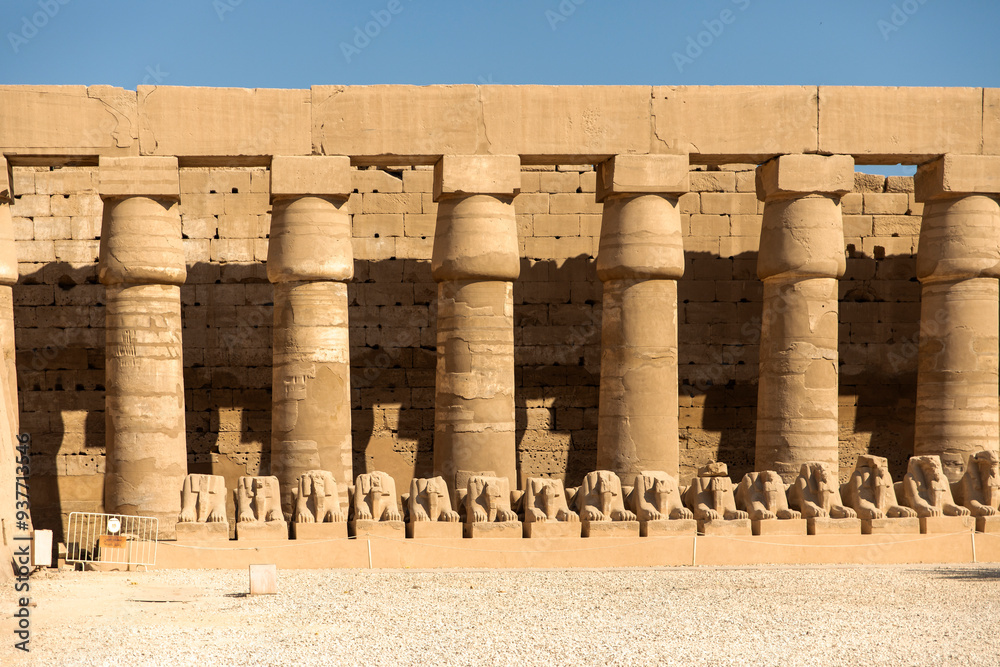 Wander through the stone jungle of Karnak's courtyard, where towering ...