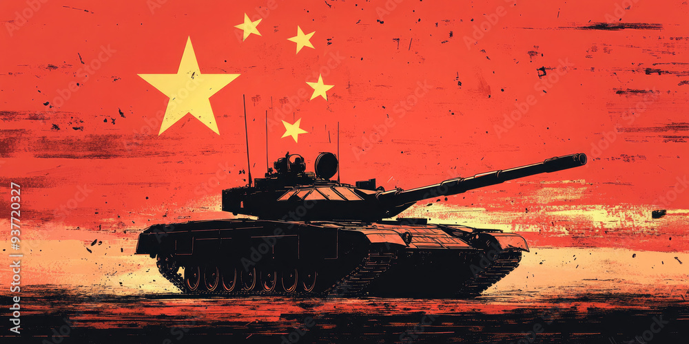 Powerful chinese military tank stands proudly in front of the iconic ...