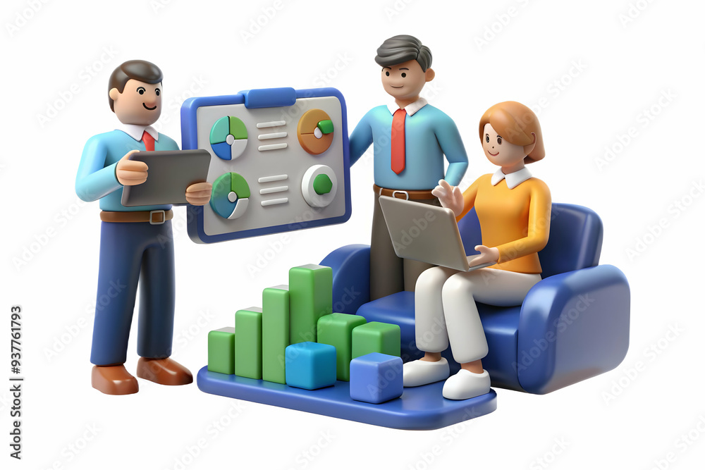 3D Candid AI Enhanced Performance Review Concept: Management Team ...