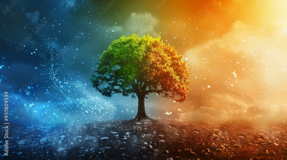 Earth's climate has changed over time due to natural and human-induced ...