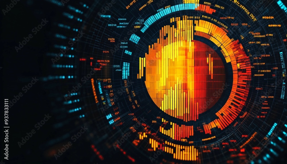 Strategic Portfolio Management Icon with Risk and Return Metrics in a ...