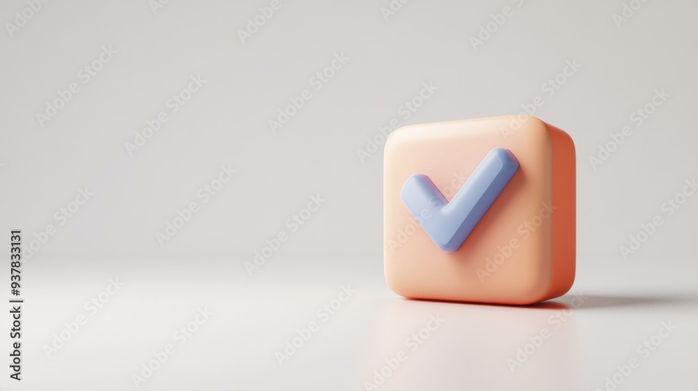 Stylized Check Mark Icon for Modern Digital Design and Branding ...