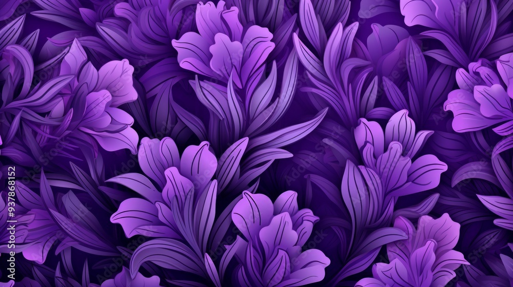 Lavender flowers in abstract background image with free space. Neural ...