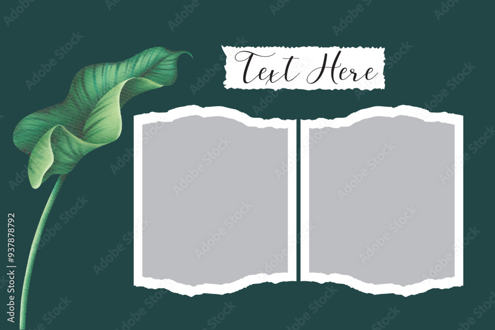 2 photo collage template. vector illustration, new collections Stock ...