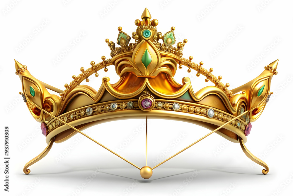 3D Ravana Crown and Bow Vector concept as Vector illustration of ...