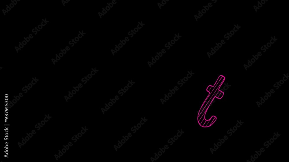 Abstract Neon Colors Animated Moving Cute English Numbers Counting ...