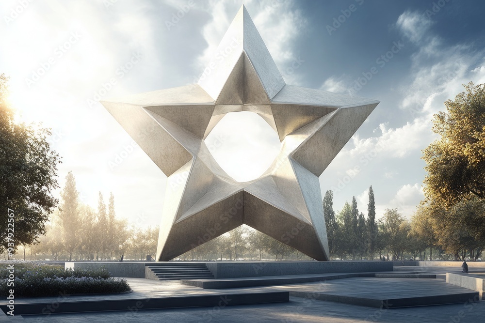 Baha'i Nine Pointed Star Modern Sculpture Baha'i Faith Religion ...