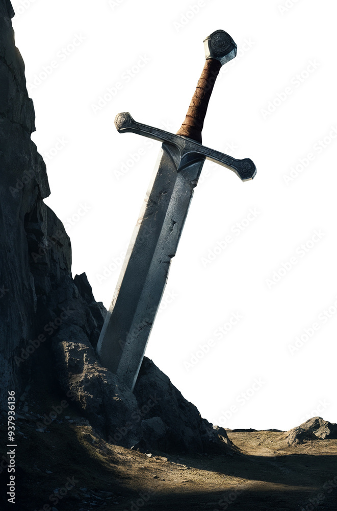 Foto de Sword stuck in the ground. The Holy Sword: A Symbol of Faith ...