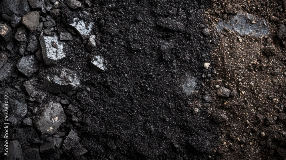 Biochar Soil Texture, Close-up image of rich, dark biochar soil ...