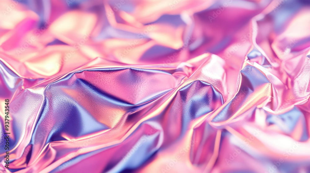 Holographic foil, Shimmering pink holographic foil paper background ...