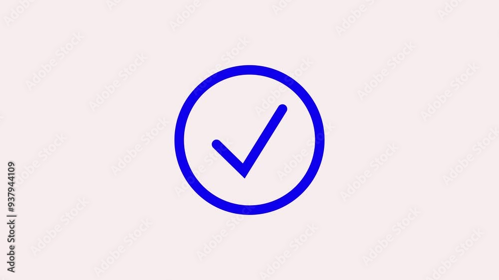 Tick Mark Check Mark Animation Flat And Modern Style Alpha Channel On ...