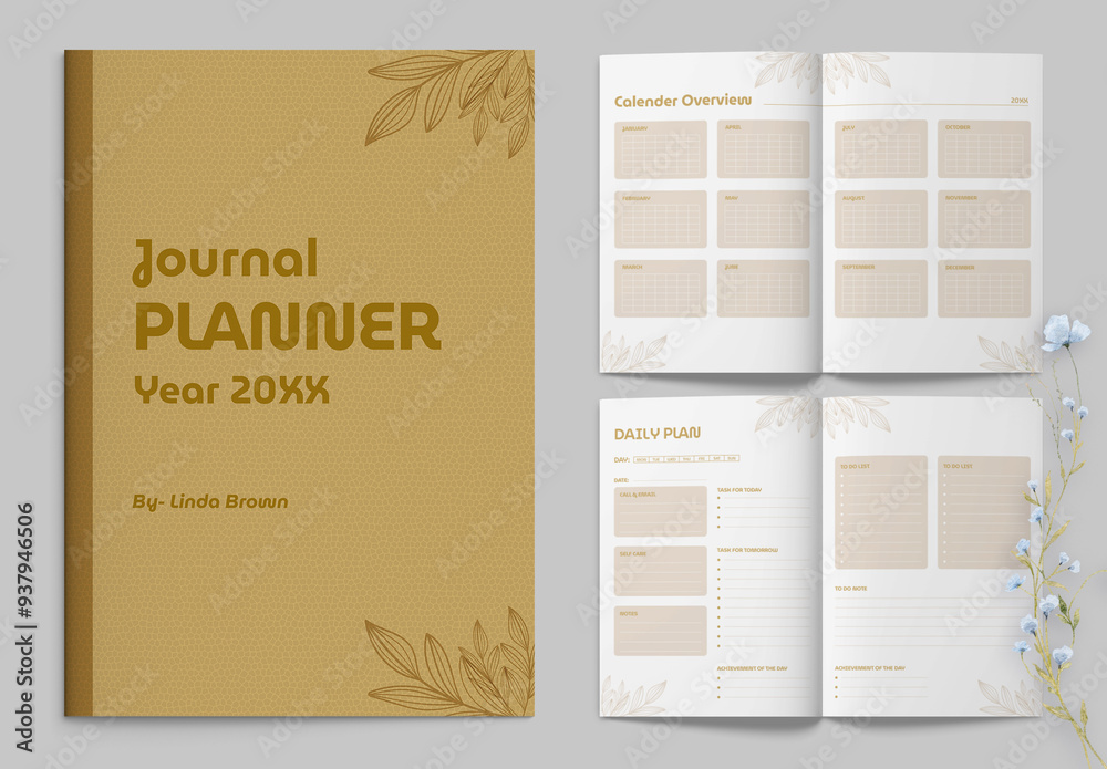 Modern Journal Planner Layout Stock Template | Adobe Stock