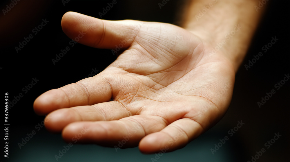 Open Hand, Reaching Out: A close-up of an outstretched hand ...
