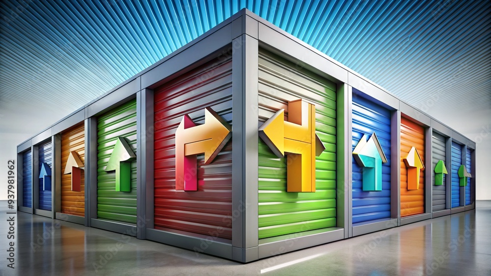 Modern, sleek, and colorful logo design for a storage company ...