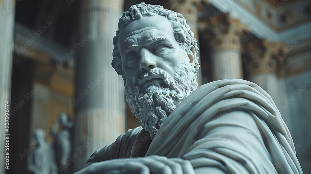 Stoic Greek Philosopher Thinking Man: Symbol of Stoicism and Philosophy ...