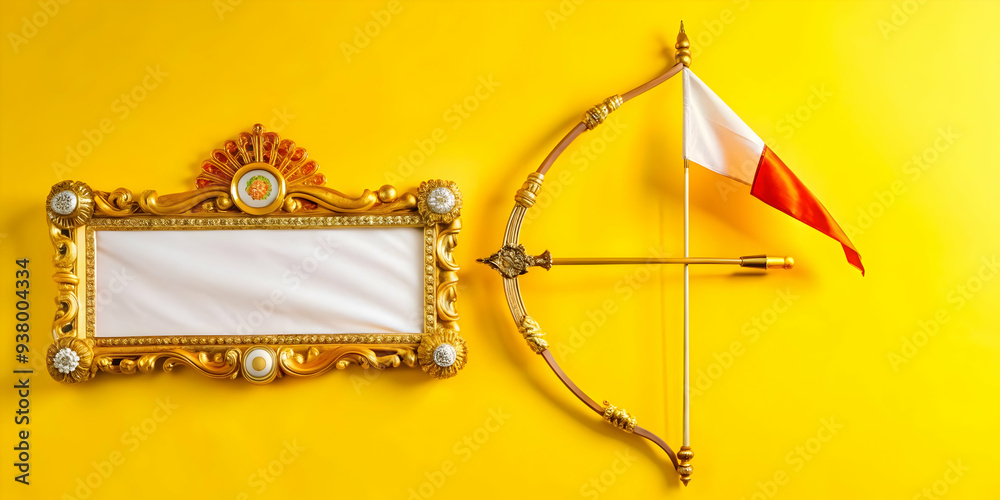 Rams Bow and Victory Flag Frame concept as Horizontal frame with Rams ...