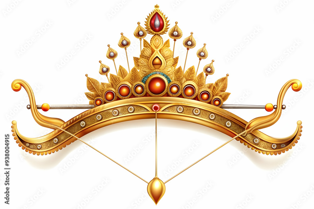 Ravana Crown and Bow Vector concept as Vector illustration of Ravanas ...