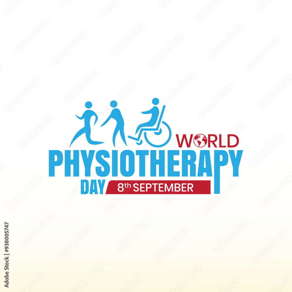World Physical Therapy Day, September 8th Typography Template Vector, World Physiotherapy (PT ...