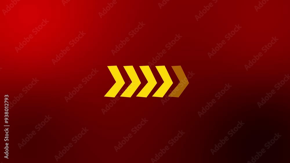 Right side blinking arrow animation, blinking arrow, directional arrow ...